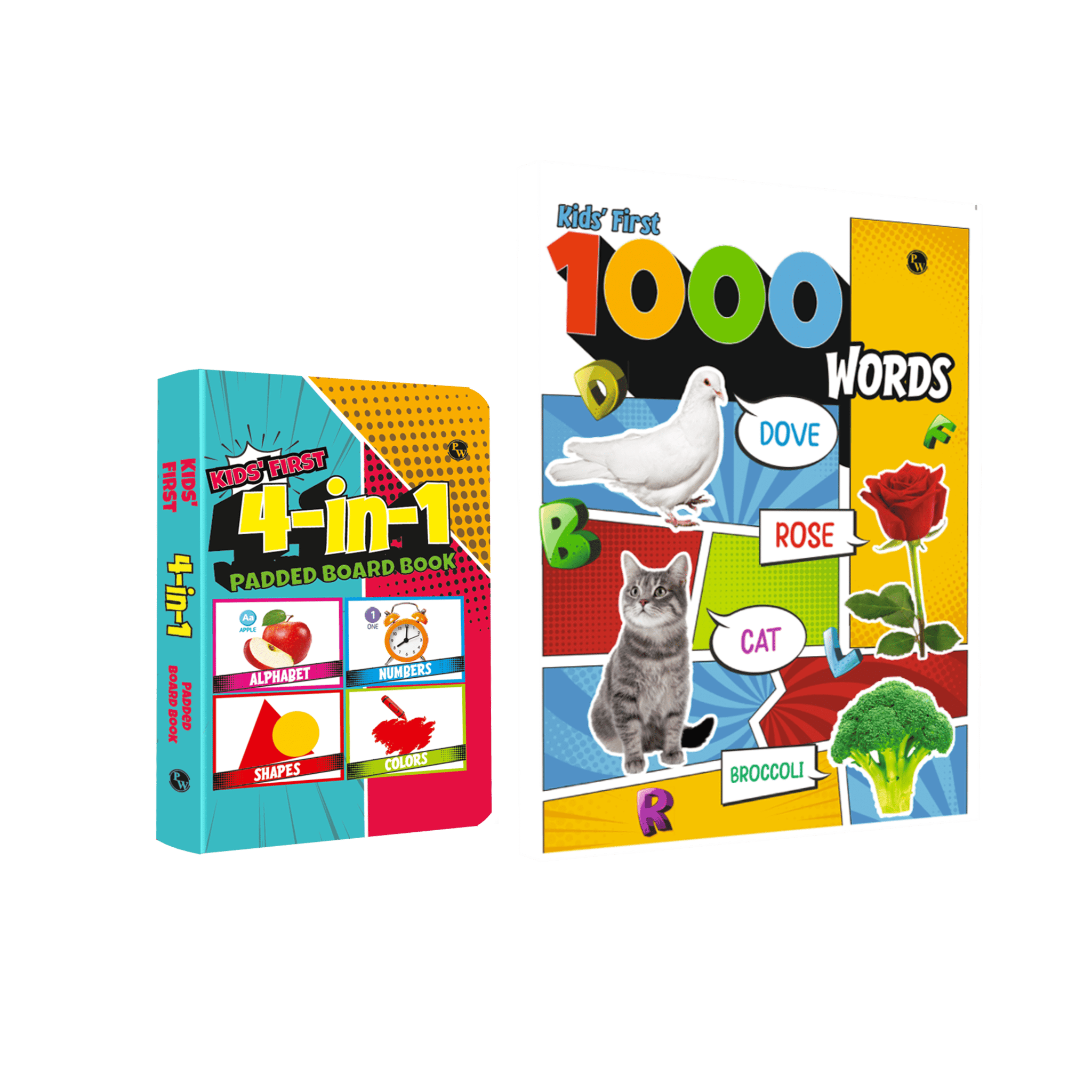 PW Kids Combo of 2 Books | 4 in 1 Padded Board Book & First 1000 Words ...