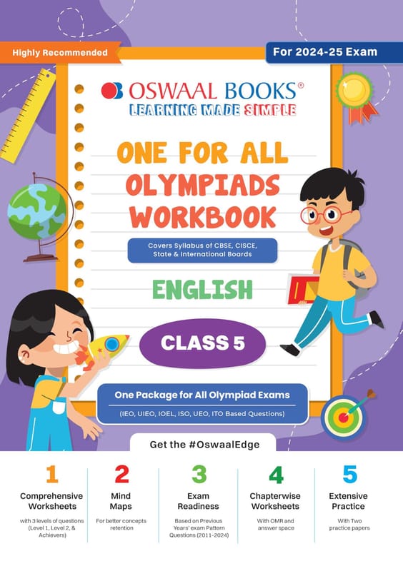 Oswaal One For All Olympiad Workbook Class 5 English for 2024-25 Exam Oswaal Editorial Board