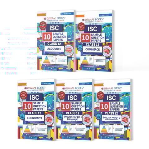 Oswaal ISC 10 Sample Question Papers Class 12 (Set of 5 Books) Accounts Commerce Economics ...