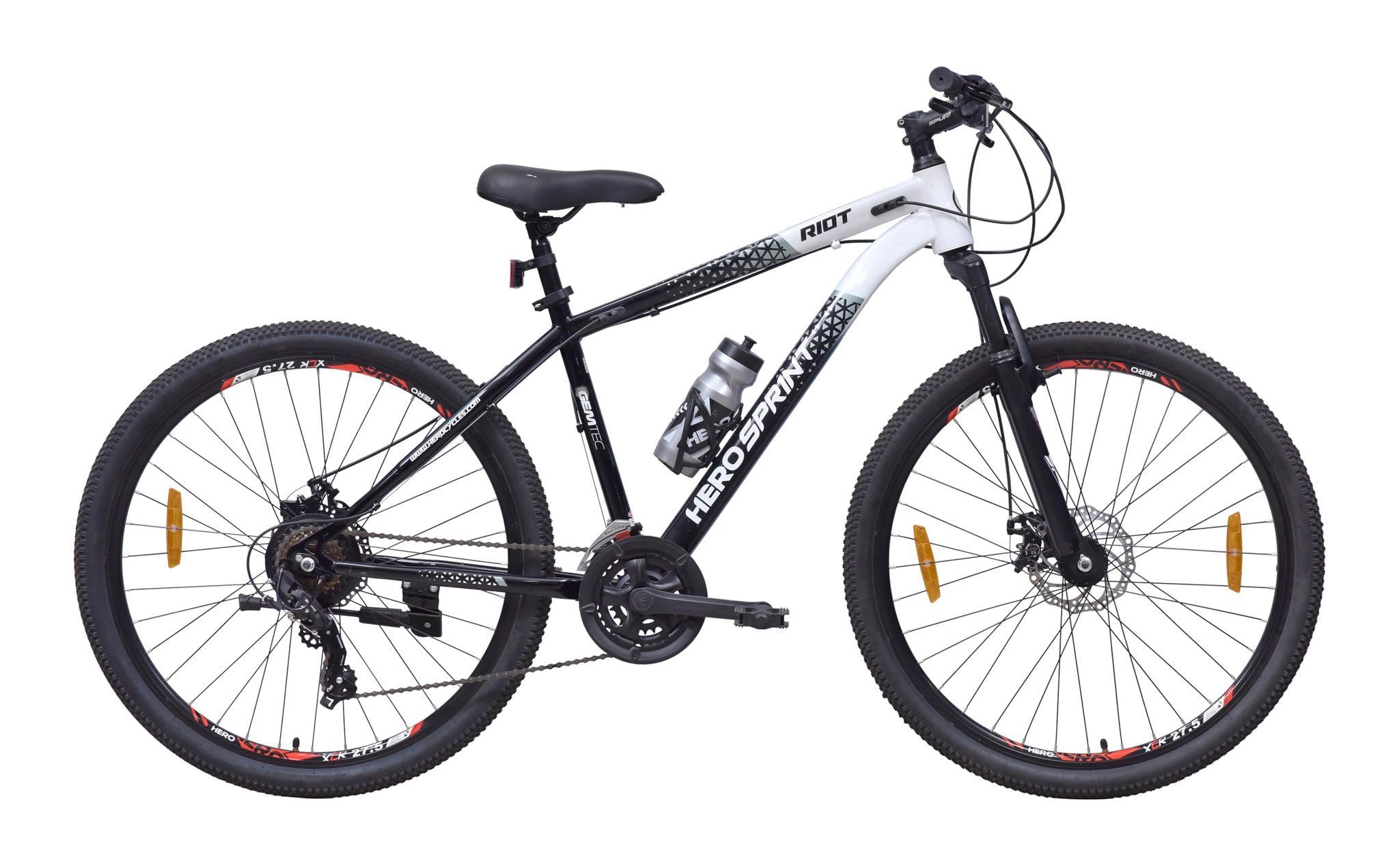 Hero RIOT 27.5T 21 Speed Geared Cycle for Mens | Dual Disc | Black ...