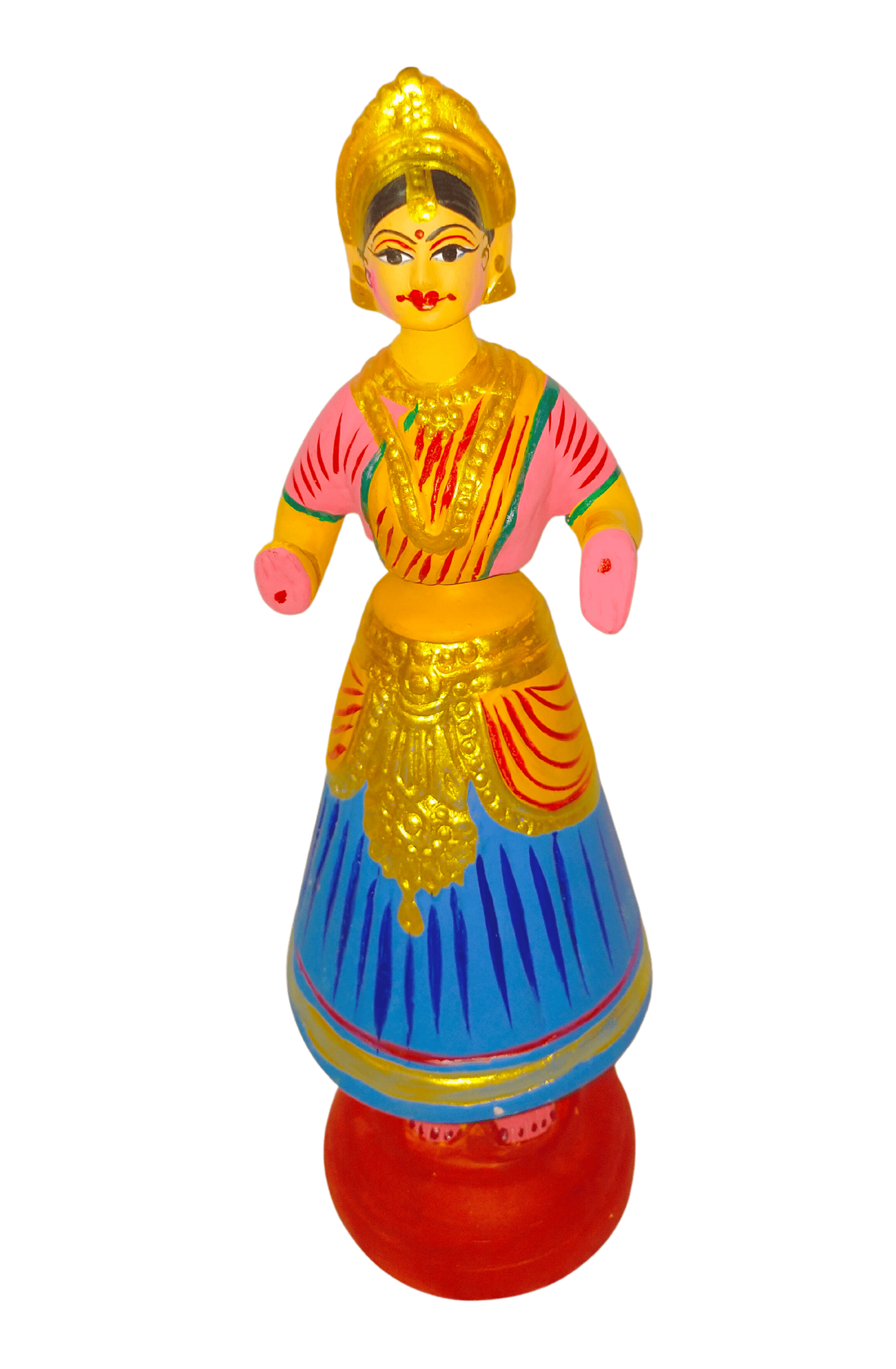 Dancing Doll - Traditional Indian Bobblehead Toy - Hand Painted Clay ...