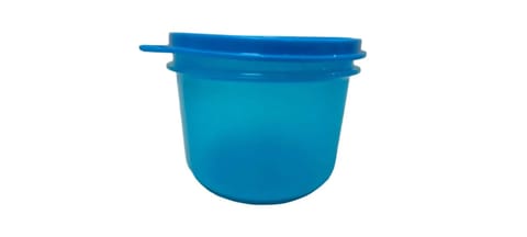 Tupperware 1 Cup Blue Round Sealable Container