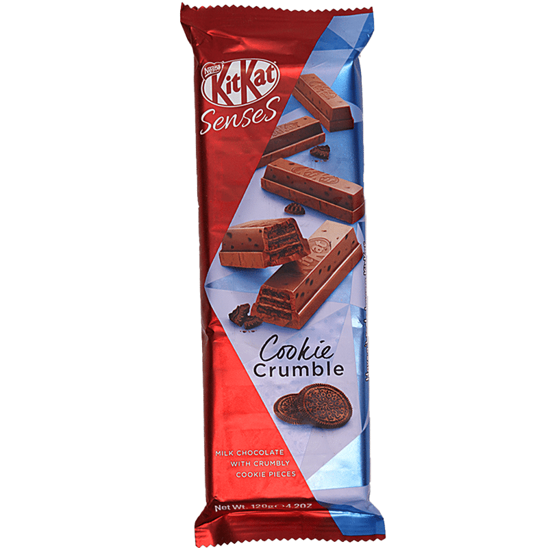 Nestle Kitkat Senses - Milk Chocolate Bar, Crumble, Choco Cookies, 120 G