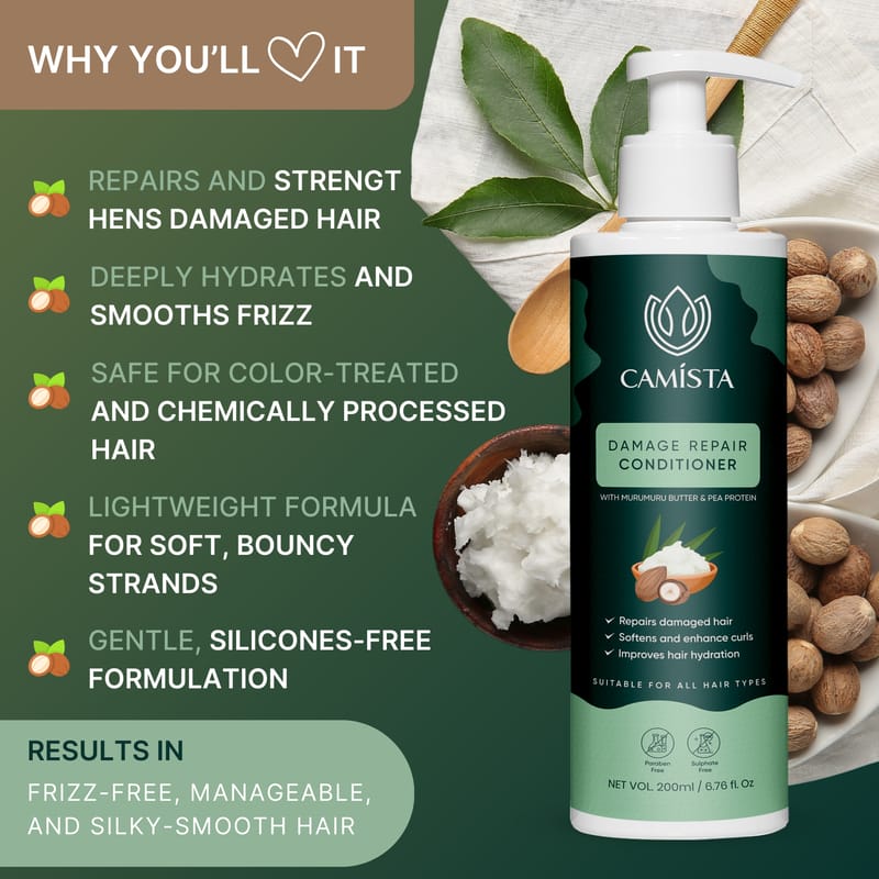 CAMISTA Damage Repair Conditioner with Murumuru Butter & Pea Protein