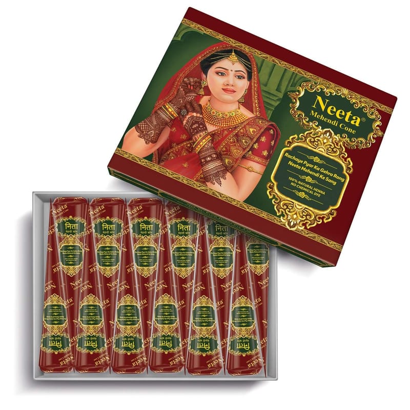 Neeta Mehendi Cones for Hand Desgning & Wedding, Bridal Mehandi Cone ...