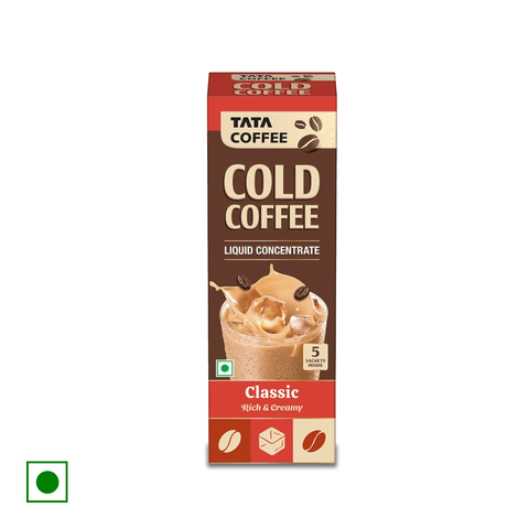 Tata Coffee Rich & Creamy Classic Cold Coffee (5 Sachets X 20 Ml Each ...
