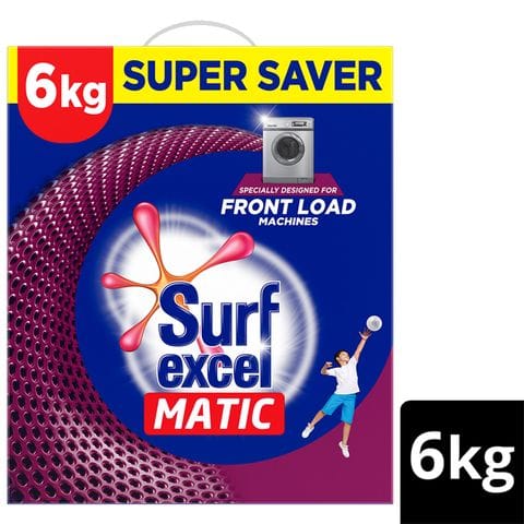 Surf Excel Matic Front Load Detergent Powder, 6 kg Box