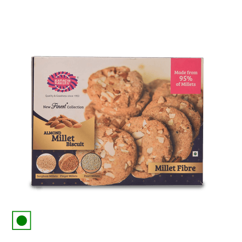 Karachi Bakery Almond Millet Biscuits, 300 gm Box