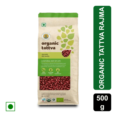 Organic Tattva Rajma - Red, 500 gm Pouch
