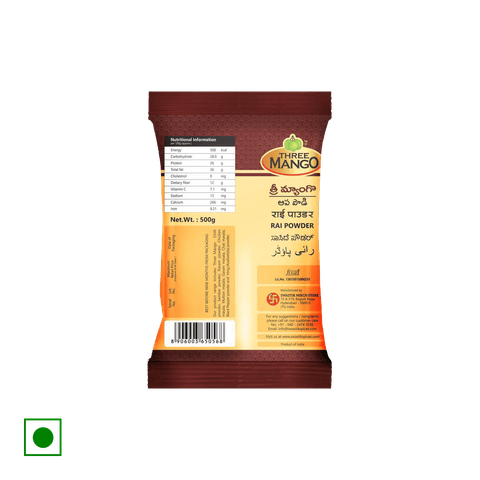Swastik Three Mango Rai Powder, 500 gm Pouch