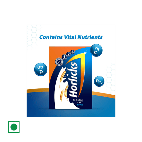 Horlicks Classic Malt Flavoured Health & Nutrition Drink, 500 gm Box