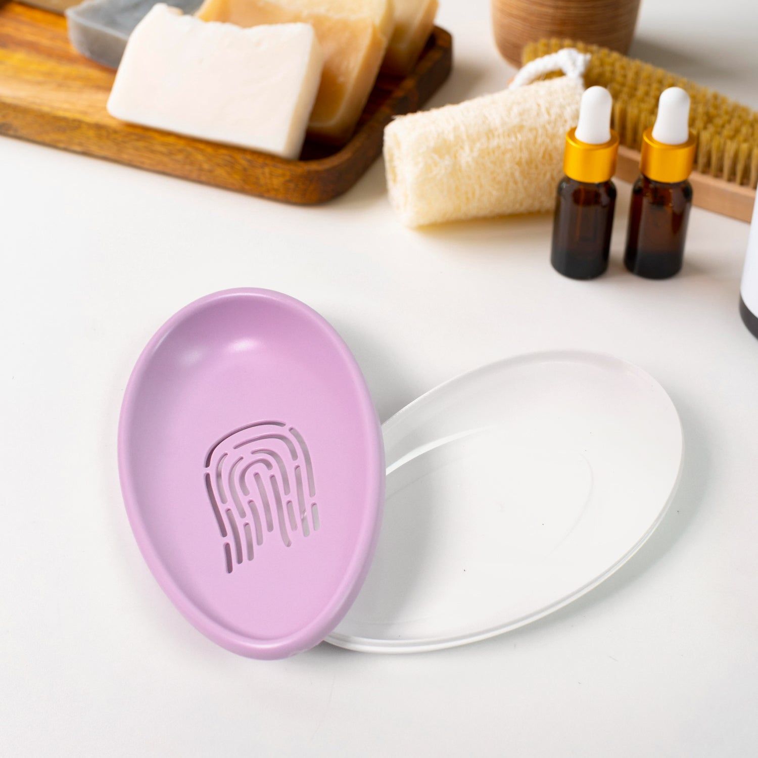 Plastic Soap Dish with Drain, Soap Holder Double-layer ,Sabudani (1 Pc)