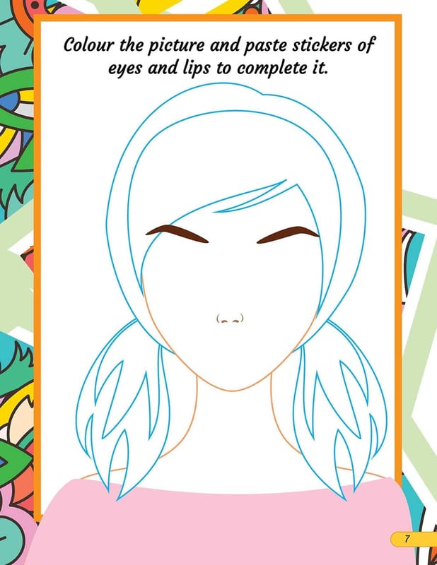 Make A Pretty Face with 160+ Stickers- Colouring and Sticker Activity ...
