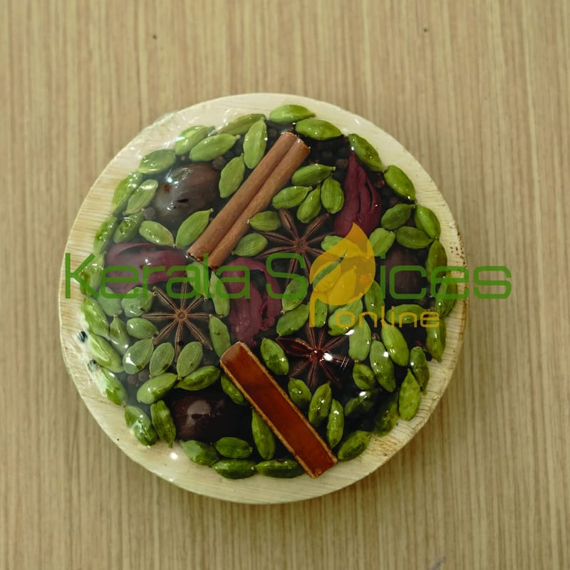 Handcrafted palm leaf Assorted Kerala Spices Gift Box