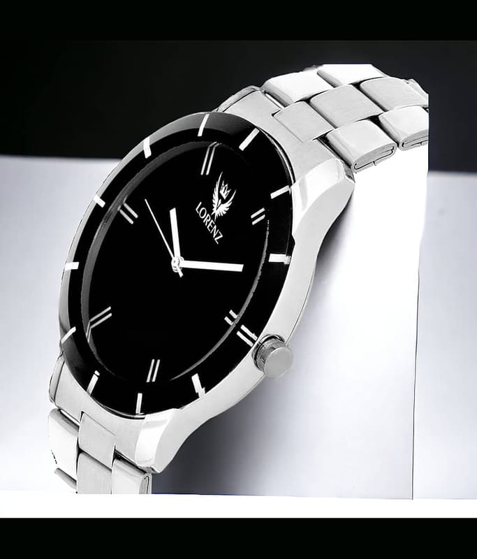 Lorenz Silver Metal Analog Couple's Watch