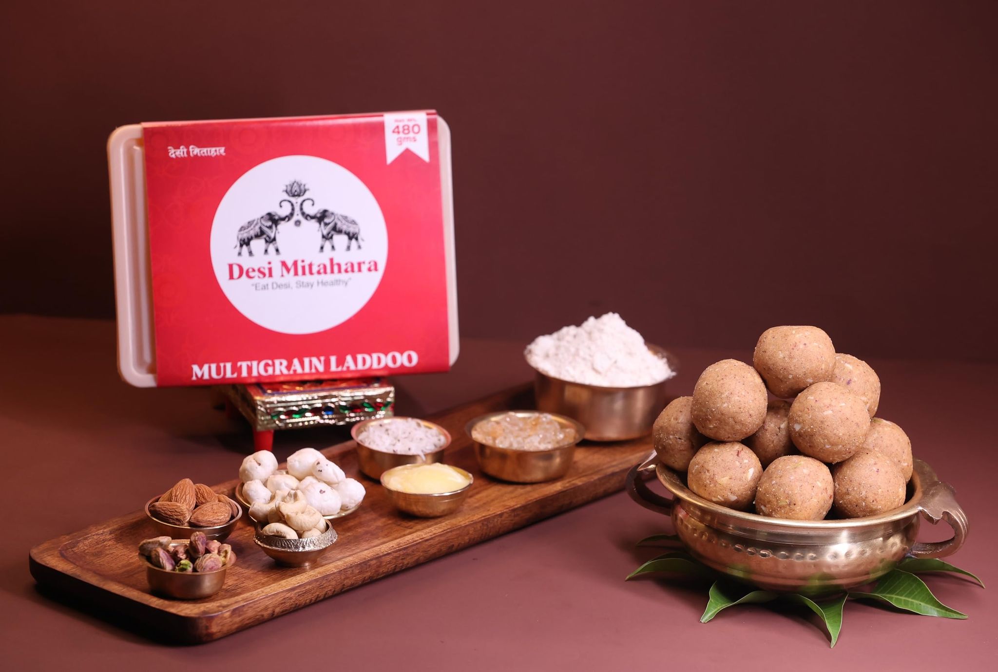 Desi Mitahara's Multigrain Ladoo - Made with Multigrain, Jaggery & Cow ...