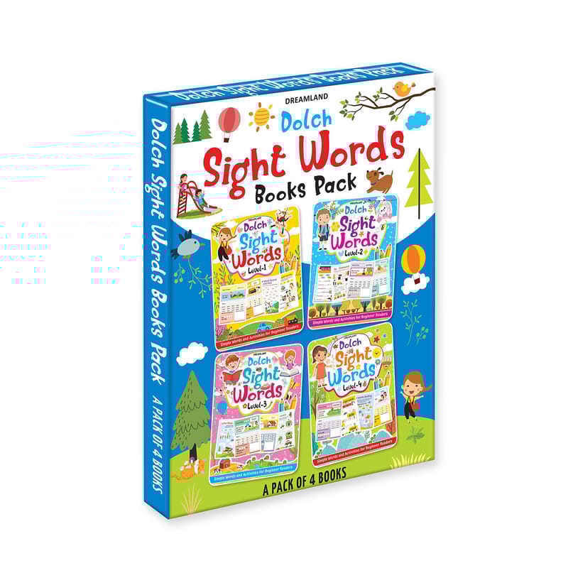 Dolch Sight Words Books Pack for Children Age 4 -8 Years - A Set of 4 ...