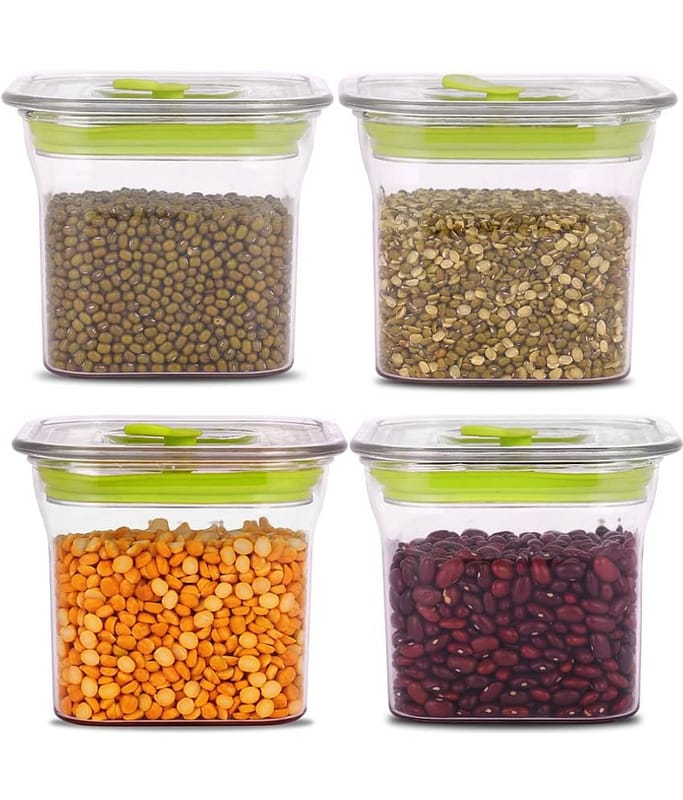 HomePro Fabio Airtight Transparent storage Plastic container pack of 4 ...
