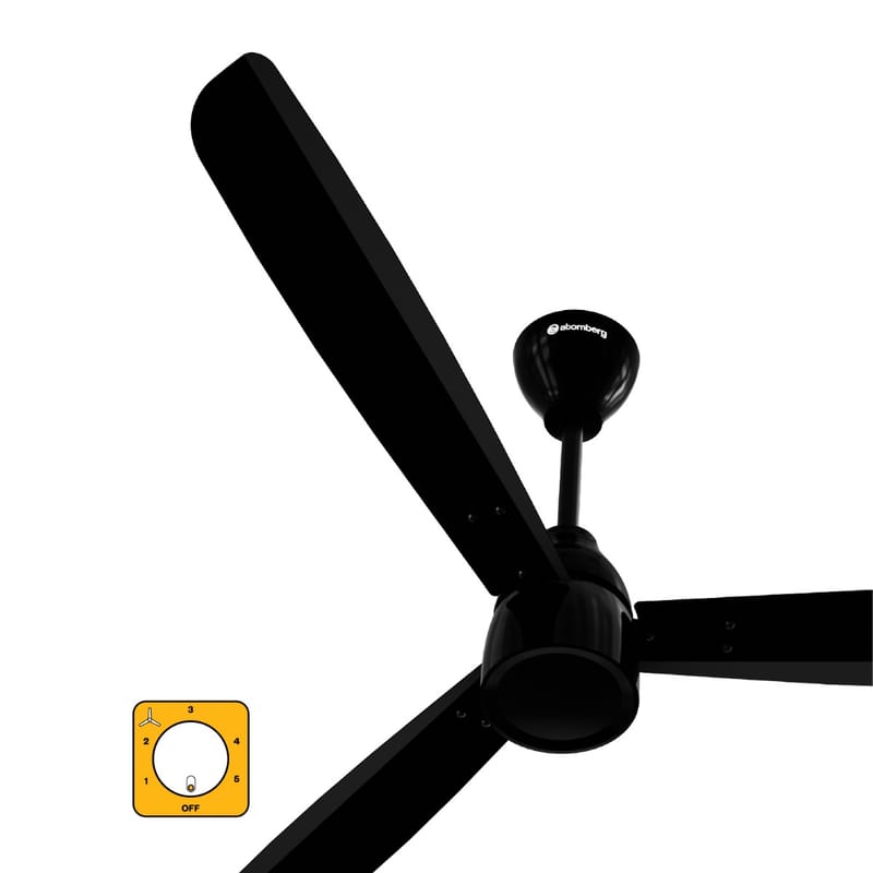 Atomberg Renesa Prime 1200 mm BLDC Ceiling Fan with Regulator | Black
