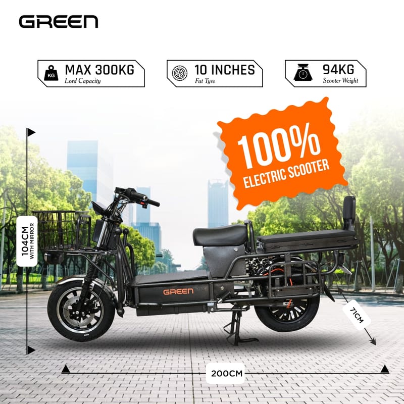 Green Loader 60kms Range Heavy Duty Electric Scooter
