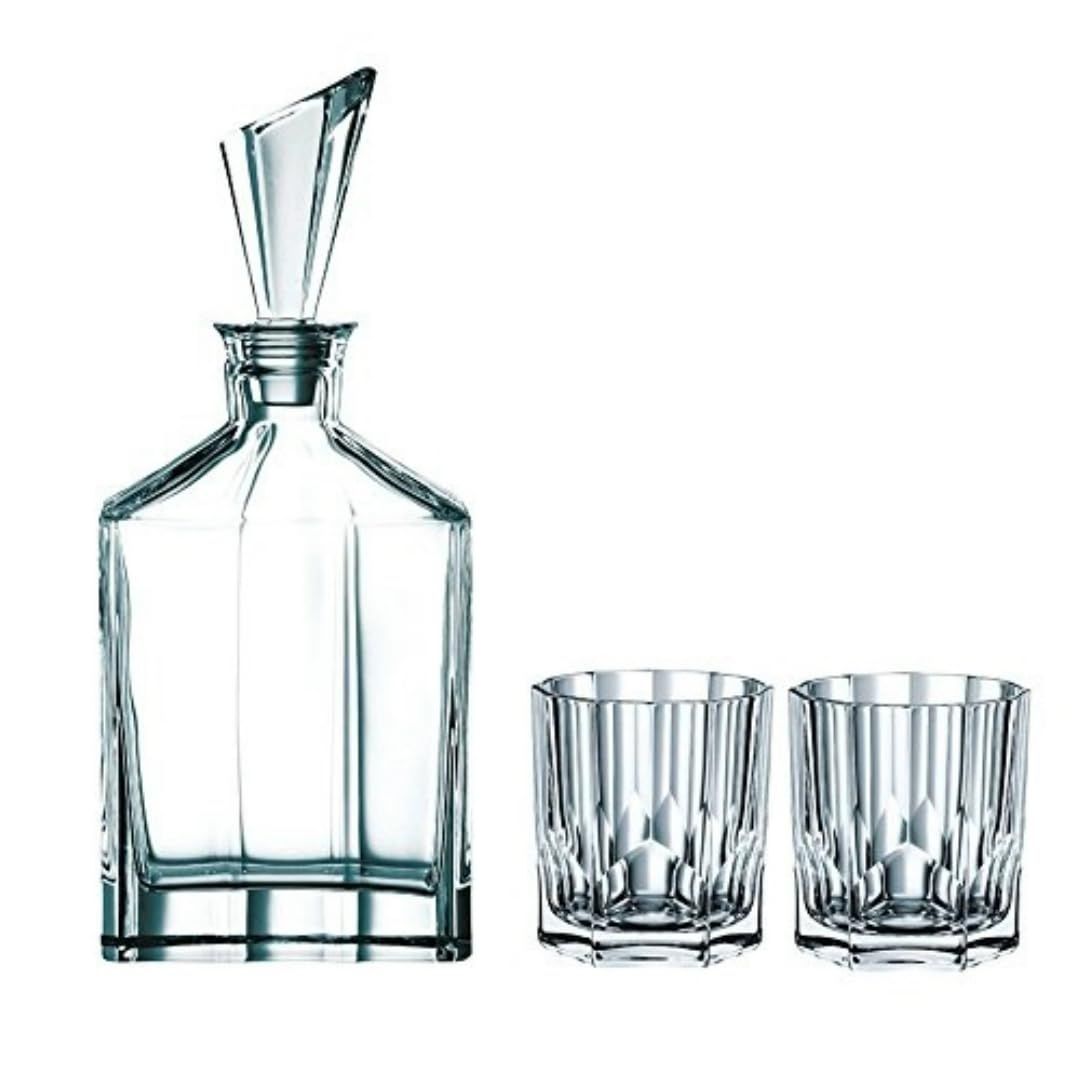 Nachtmann Aspen Decanter Set With Stopper And Whisky Tumblers