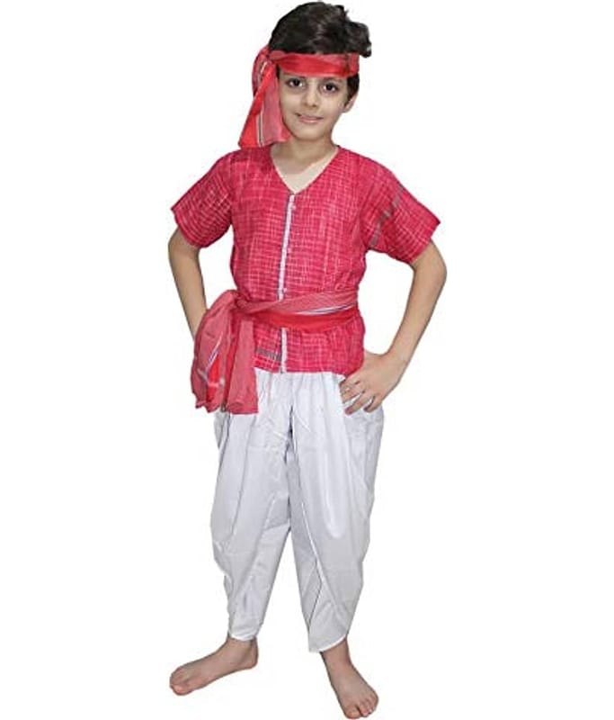 Kaku Fancy Dress Indian Ethnic Villager Dance Costume / Farmer Fancy ...