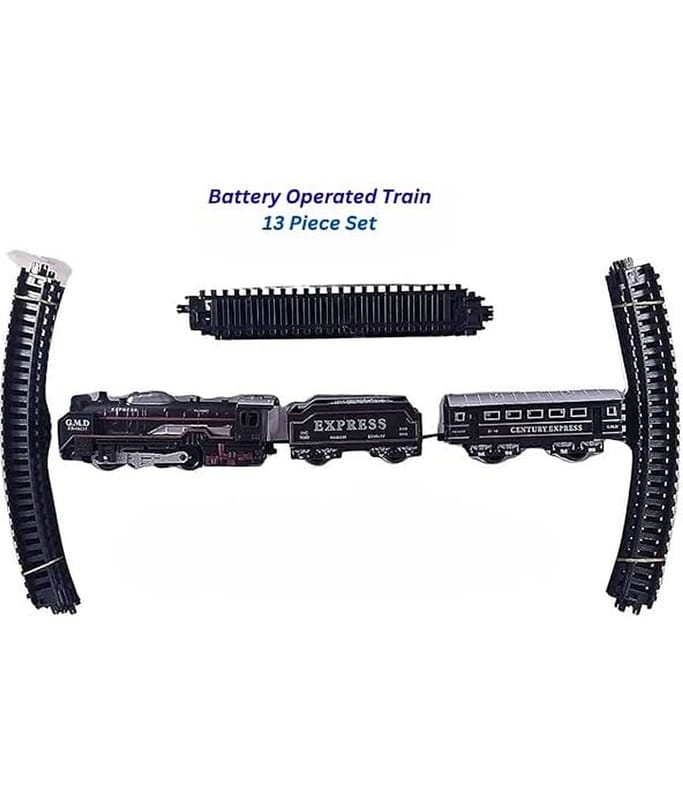 Braintastic Battery Operated Toy Train Set with Engine, 1 Locomotive,10 ...