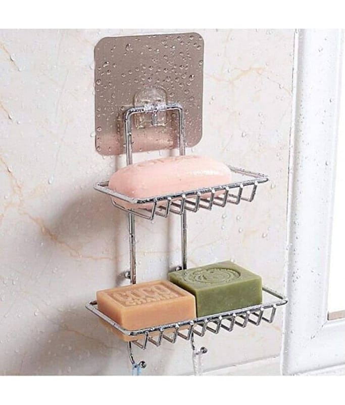 GKBOSS 2 Layer Bathroom Soap Holder Stainless Steel Soap Dish