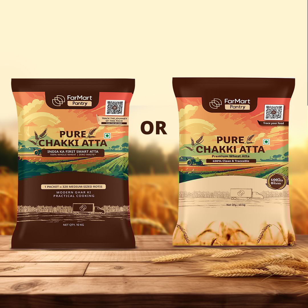 FarMart Pantry Pure Chakki Atta | 10 Kg | 100% Whole Wheat Atta | Rich ...