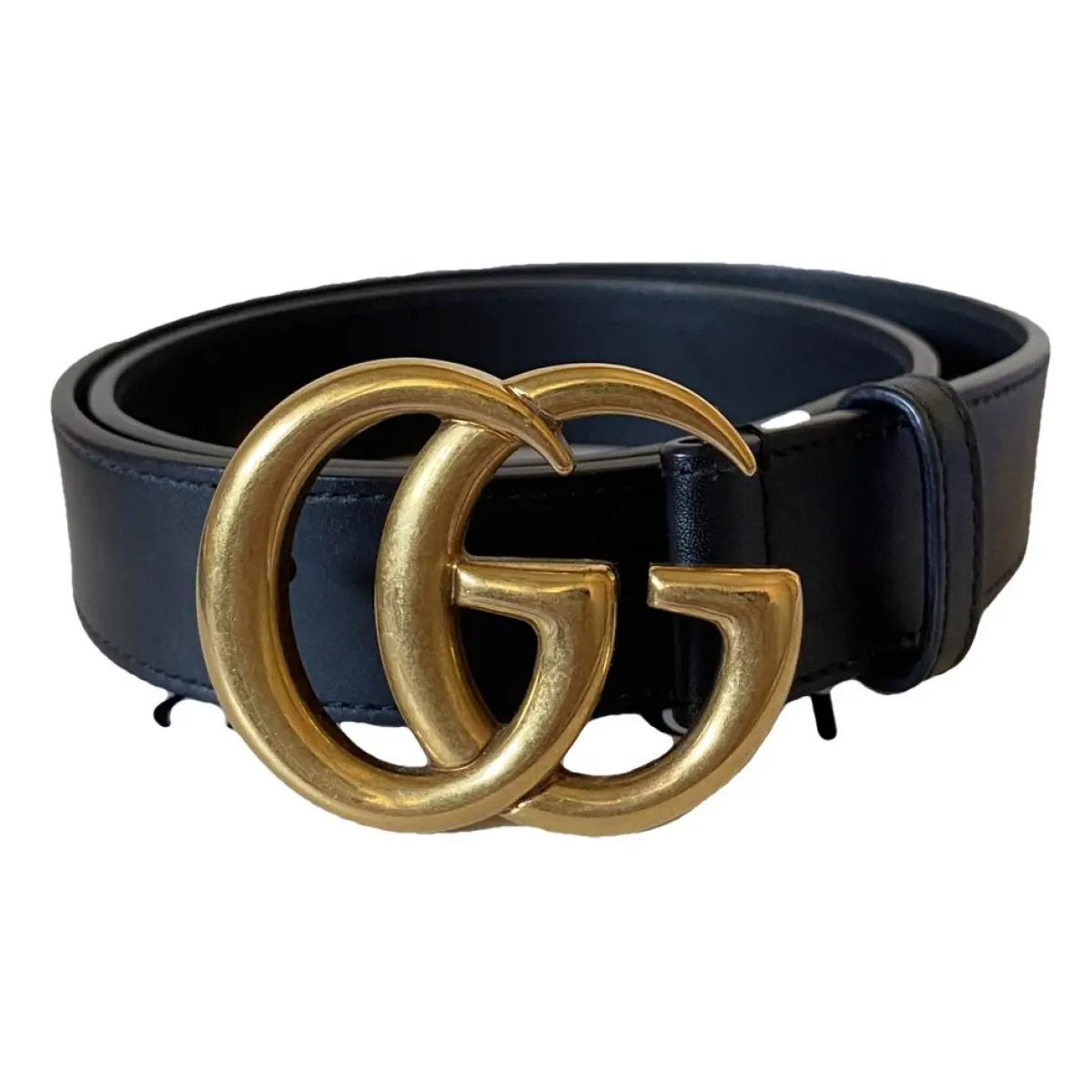 GG Golden Buckle Belt Party Wear Black Color