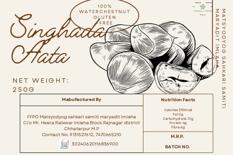 Singhada Atta (Water Chestnut Flour) - 100% Gluten Free - 250gm