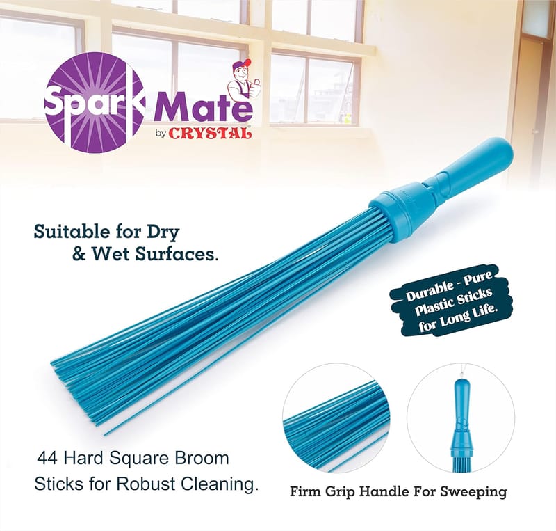 Sparkmate By Crystal Kharata/Plastic Stick Broom/Jhadu for Home and ...