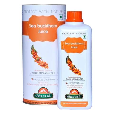 Biosash Sea Buckthorn Juice | 99.9% Pure Cold-Pressed Organic Juice ...