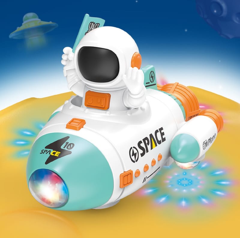 KTRS Enterprise Space Shuttle Toy with 360 Degree Rotation, Music and ...