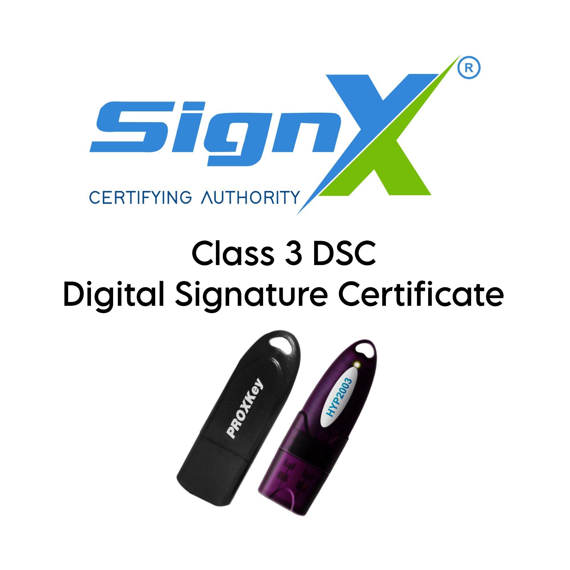 SignX digital signature certificate with 2 years validity for signing only