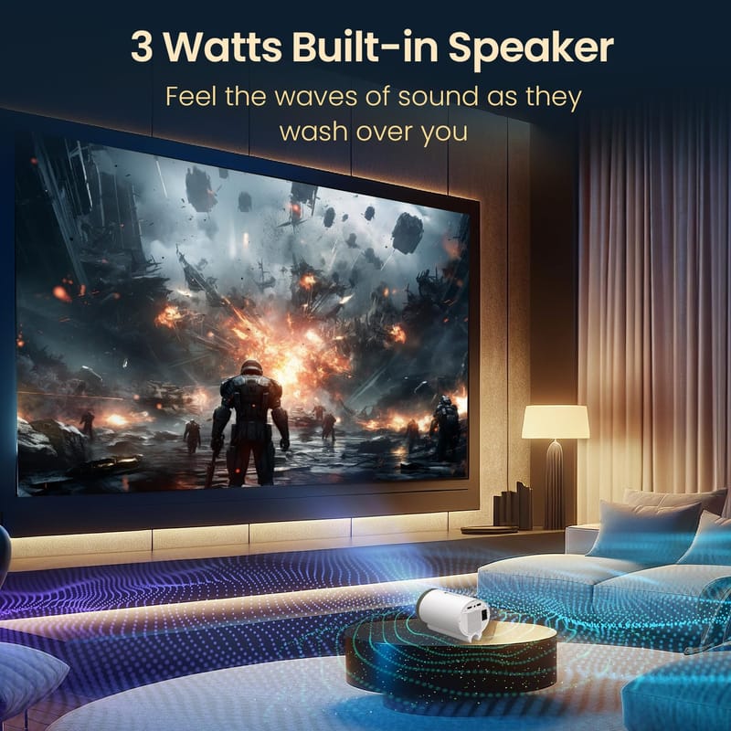 Portronics Beem 520 Smart LED Projector with Built-in Stand, Supports ...