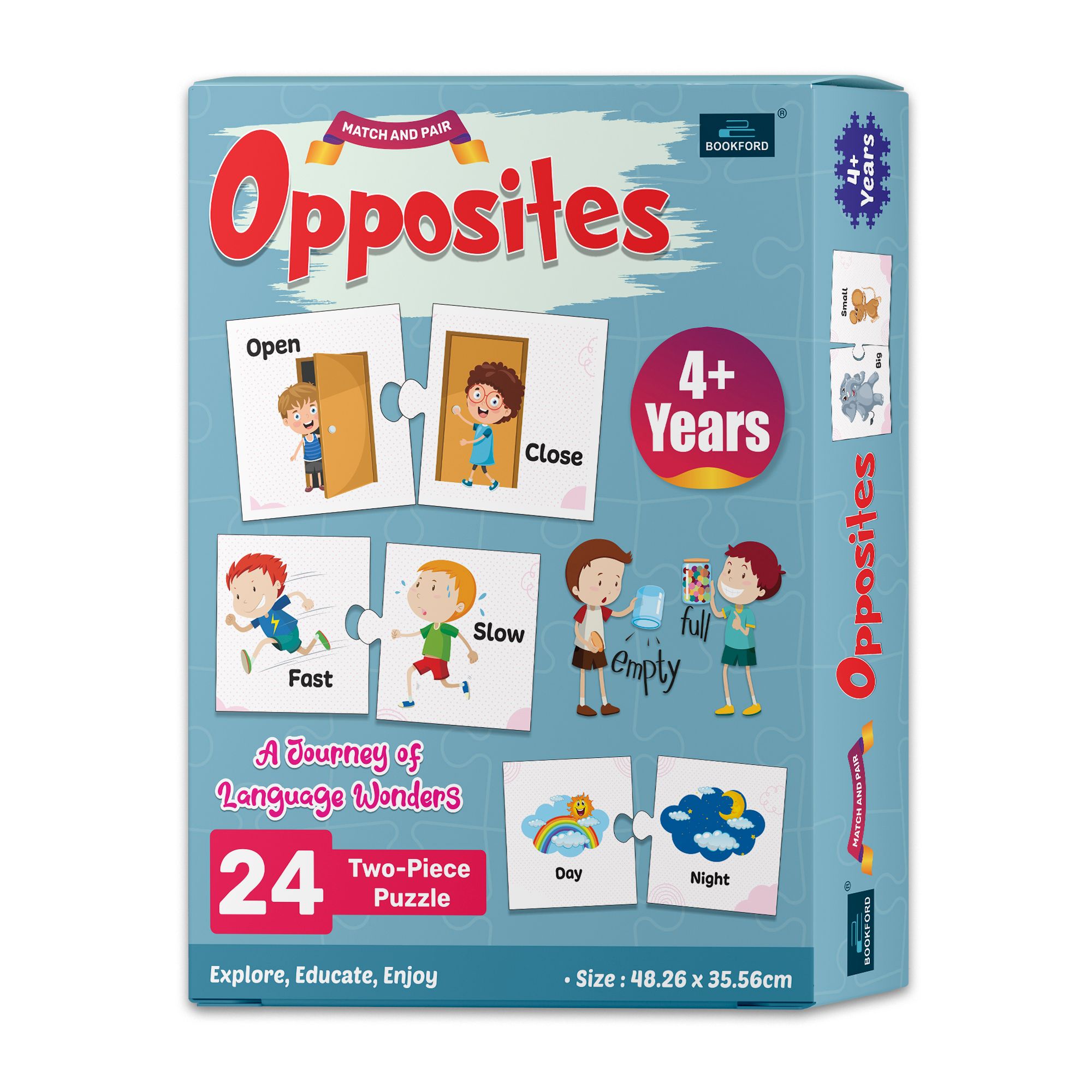 Match & Pair - Opposites Words Jigsaw Puzzle - 48 Pieces