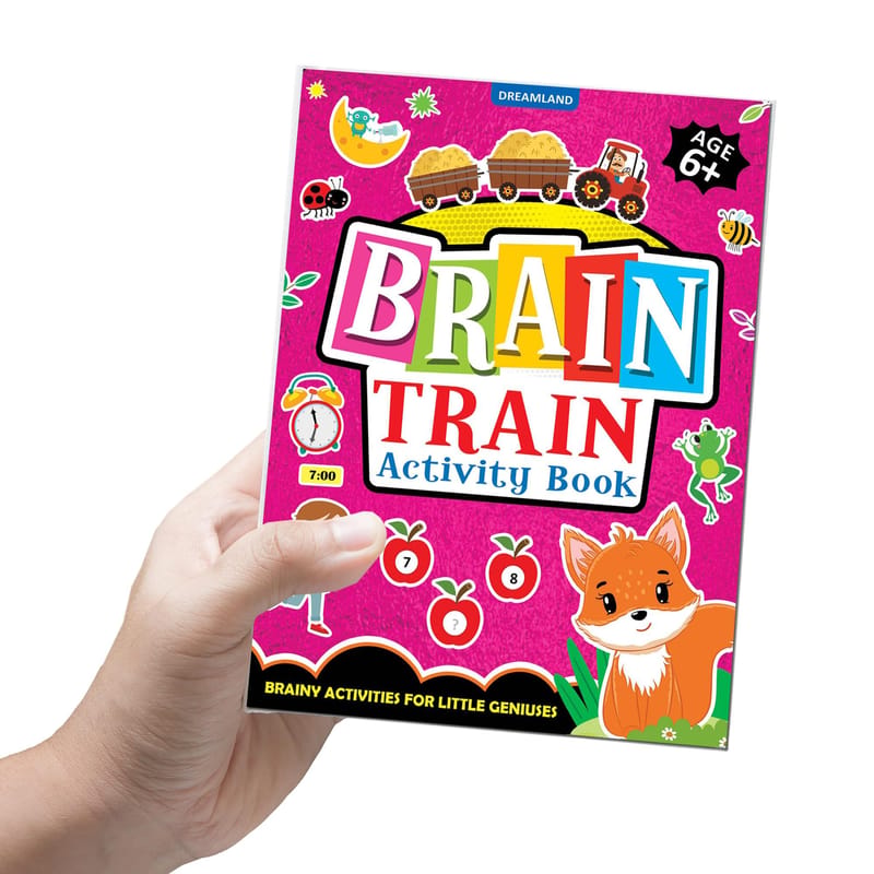 Brain Train Activity Book for Kids Age 6+ - With Colouring Pages, Mazes ...