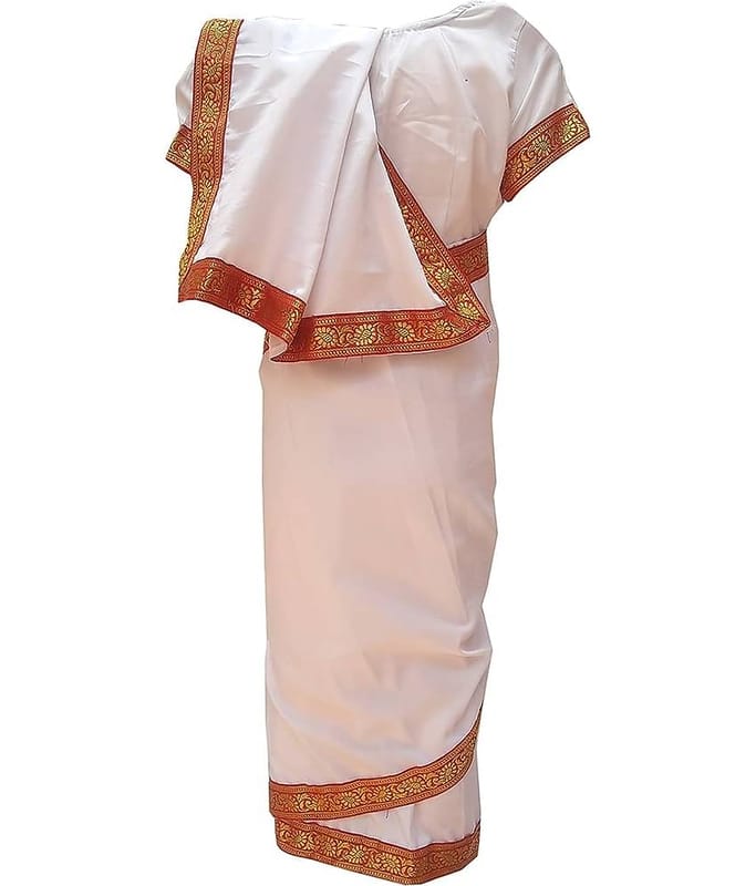 Kaku Fancy Dresses Our Community Helper Teacher White Saree Costume ...