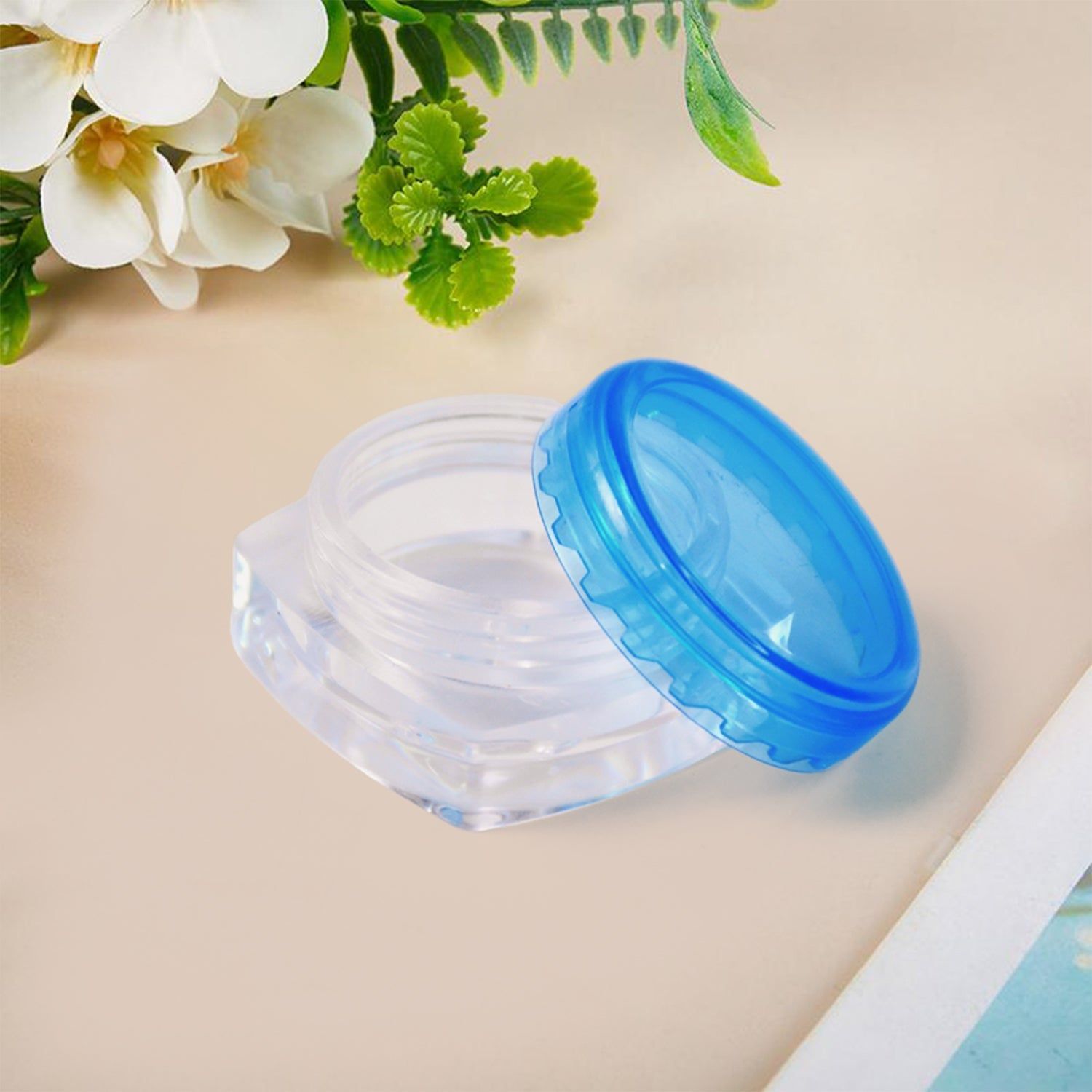 Plastic Empty Round Makeup Jar Pot Travel Cream Powder Cosmetic ...