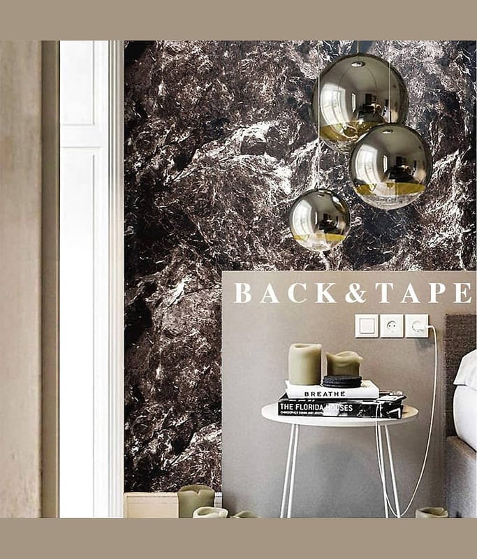 Geeo Premium Dark Brown Marble Design Wallpaper 60cm x 2m (Pack of 1)