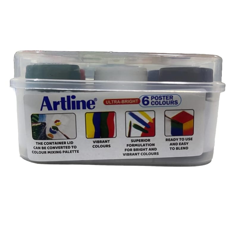 Artline Poster Colours Set of 6 (2 Box) | For Art, Animation Production ...