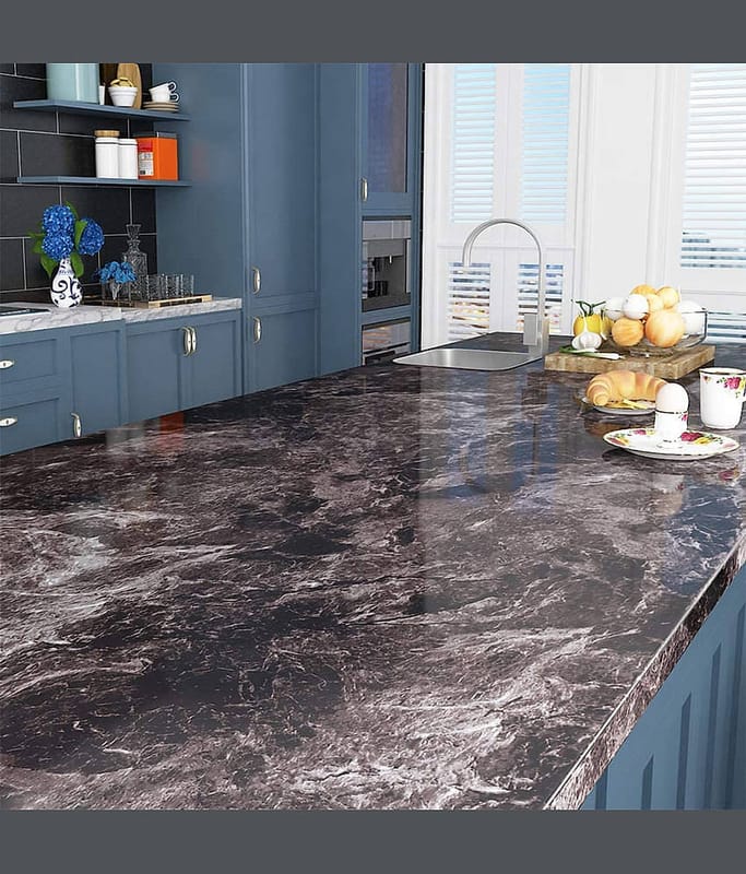 Geeo Premium Dark Brown Marble Design Wallpaper 60cm x 2m (Pack of 1)