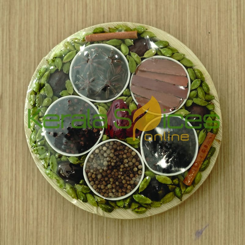 Handcrafted palm leaf Assorted Kerala Spices Gift Box