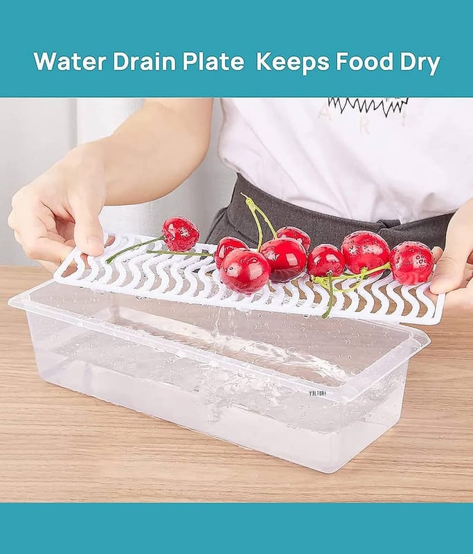 BRANZY Fridge Containers Plastic Transparent Food Container ( Set of 4 )