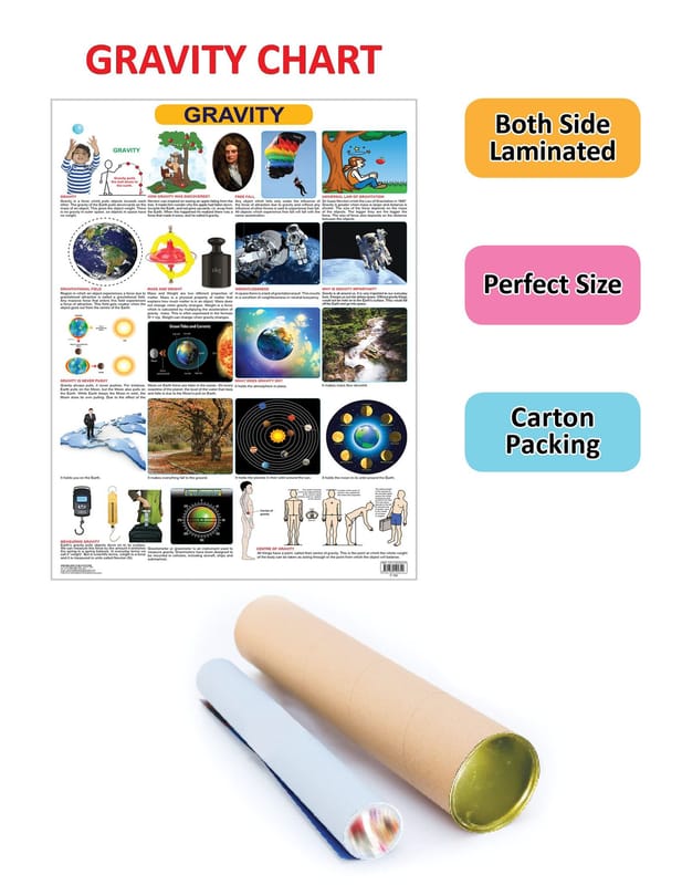 Gravity Wall Chart (Science Chart) - Both Side Hard Laminated (Size 48 ...