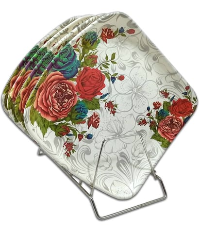 Inpro 4 Pcs Melamine Multi Color Full Plate