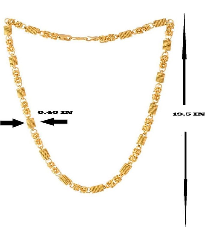 Shankhraj Mall Gold Plated Mens Necklace Chain-1003
