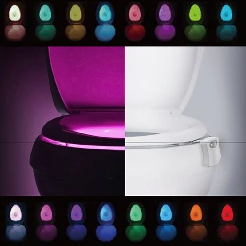Toilet Light, LED Toilet Bowl Light Toilet Cover Lamp (1 Pc / Battery ...