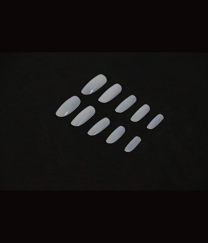 FOK 100Pc Reusable White Fake Nails 10Pc Nailart Tape Decoration ...